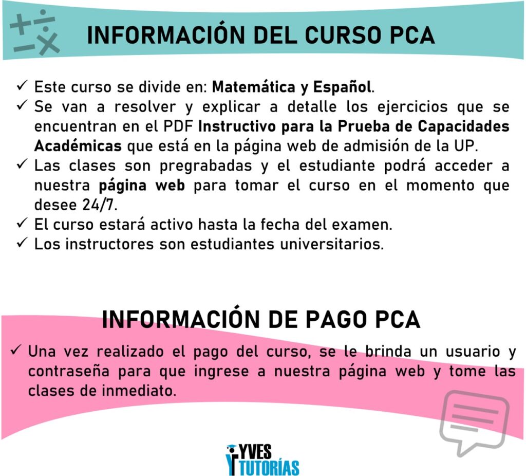 Curso Admisión UP - Yves Tutorías